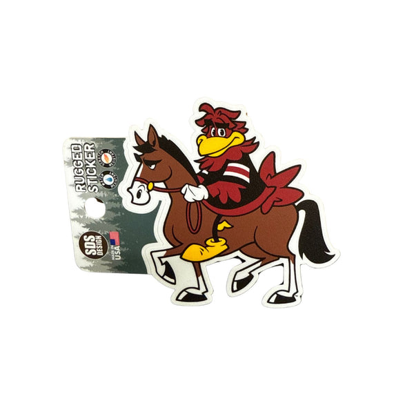 SOUTH CAROLINA GAMECOCKS 3.5" EQUESTRIAN COCKY RUGGED STICKER ...