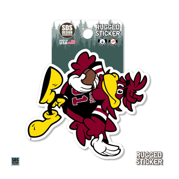 SOUTH CAROLINA GAMECOCKS 3.5" FOOTBALL COCKY RUGGED STICKER - Gamecock ...
