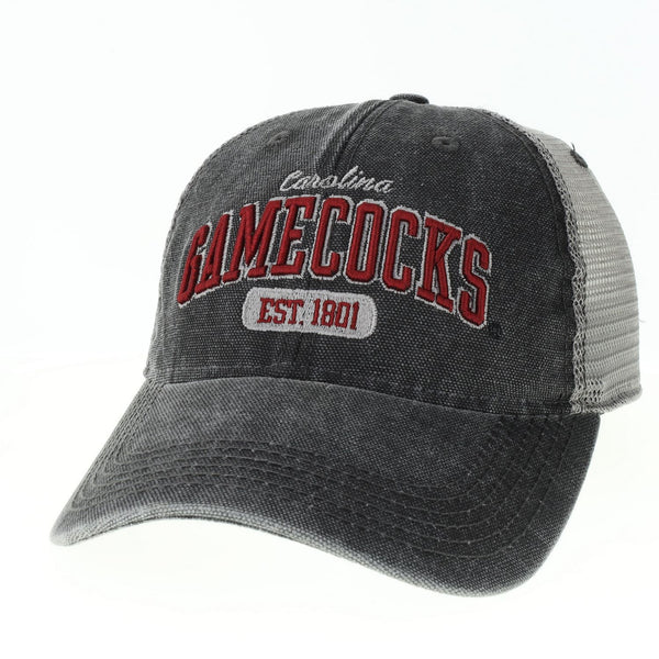 BLACK AND GRAY ARCH GAMECOCKS OLD FAVORITE TRUCKER HAT - Gamecock ...
