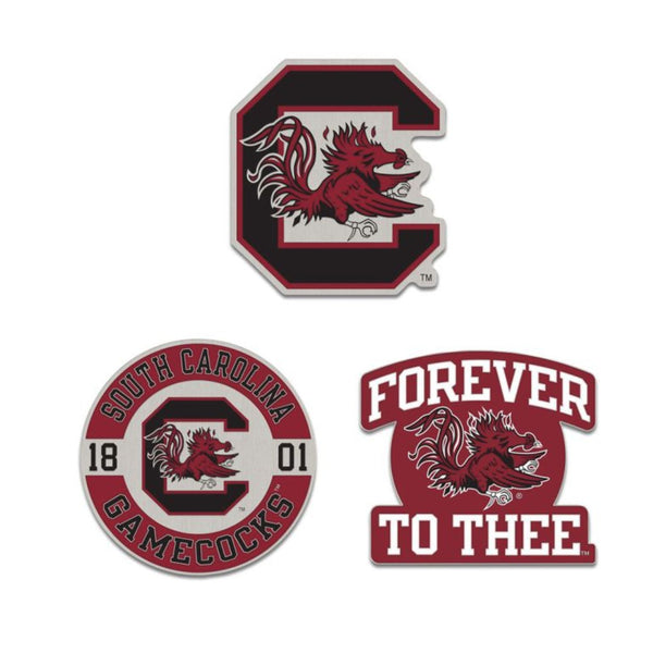 SOUTH CAROLINA GAMECOCKS 3 PIECE PIN SET - Gamecock Traditions