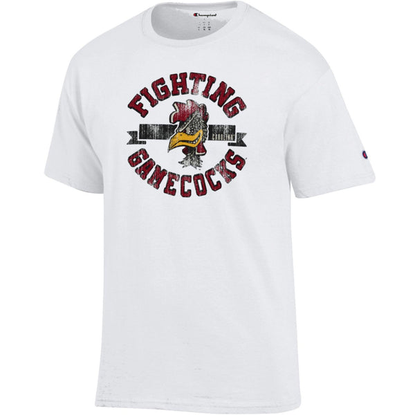 SOUTH CAROLINA GAMECOCKS WHITE FIGHTING GAMECOCKS TEE - Gamecock Traditions