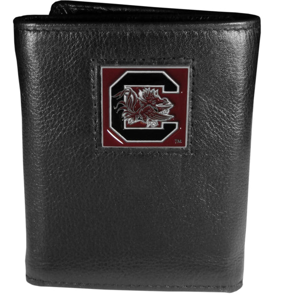 SOUTH CAROLINA GAMECOCKS LEATHER TRIFOLD WALLET - Gamecock Traditions